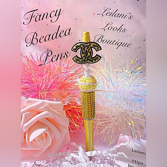 Office | Fancy Beaded Penfancy Penyellow Beadsgifts Ideas | Poshmark